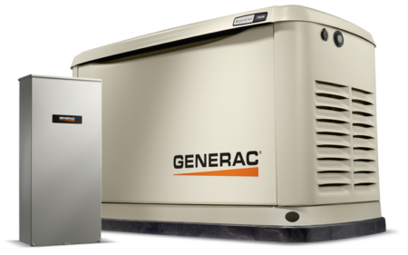 Generac 24kW 7210 Air Cooled Dual Fuel Standby Generator w/ Al Encl and ...